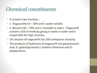 Carbohydrates acacia trgacantha | PPTX