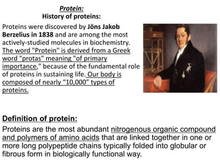 Protein and its different aspects. | PPT