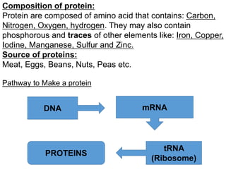 Protein and its different aspects. | PPT