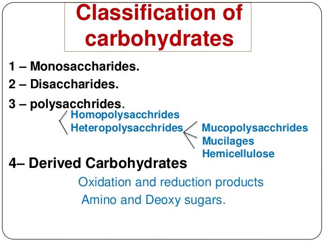 Carbohydrate Definition Classification Examples