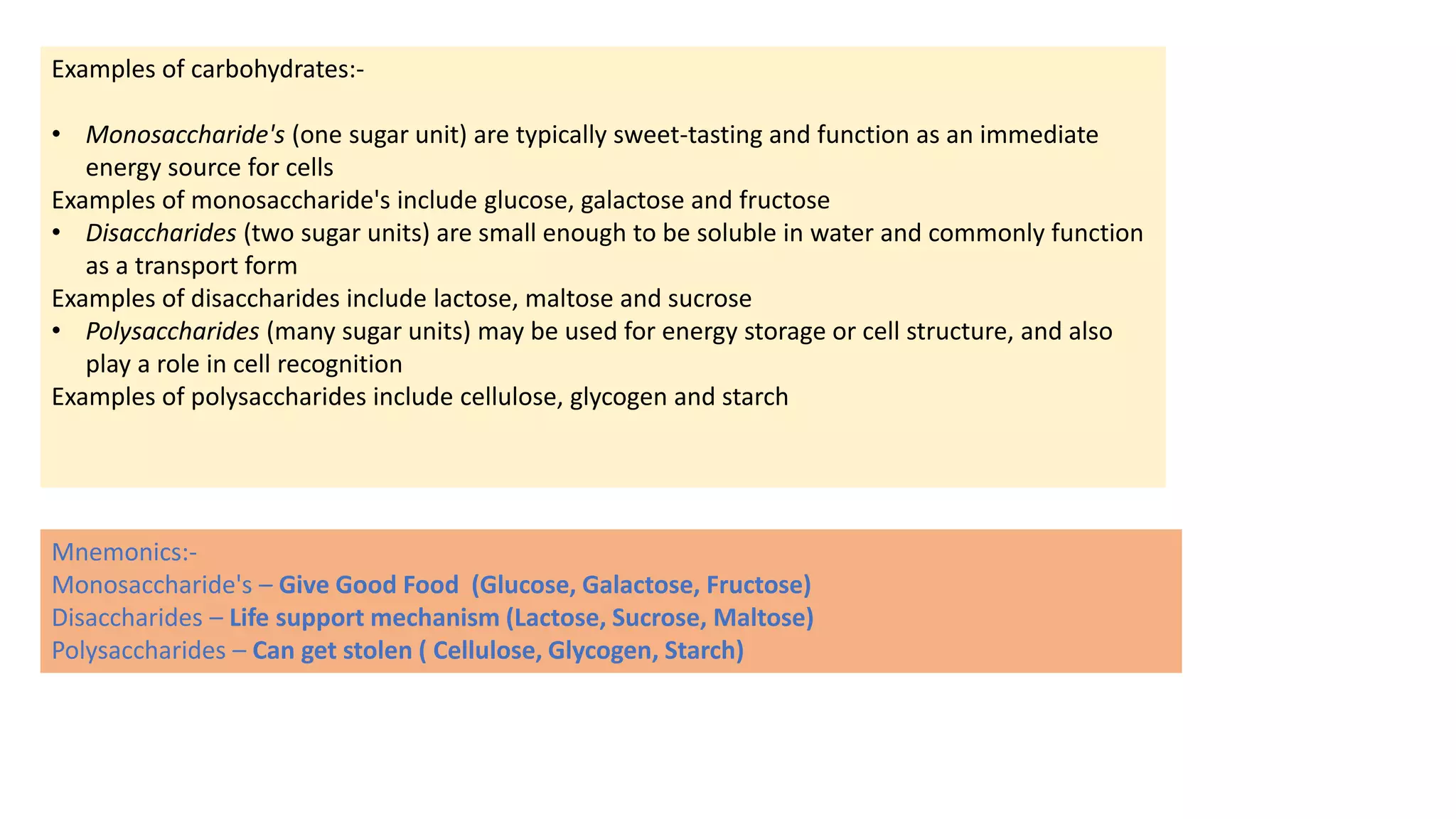 Carbohydrates and lipids | PPT