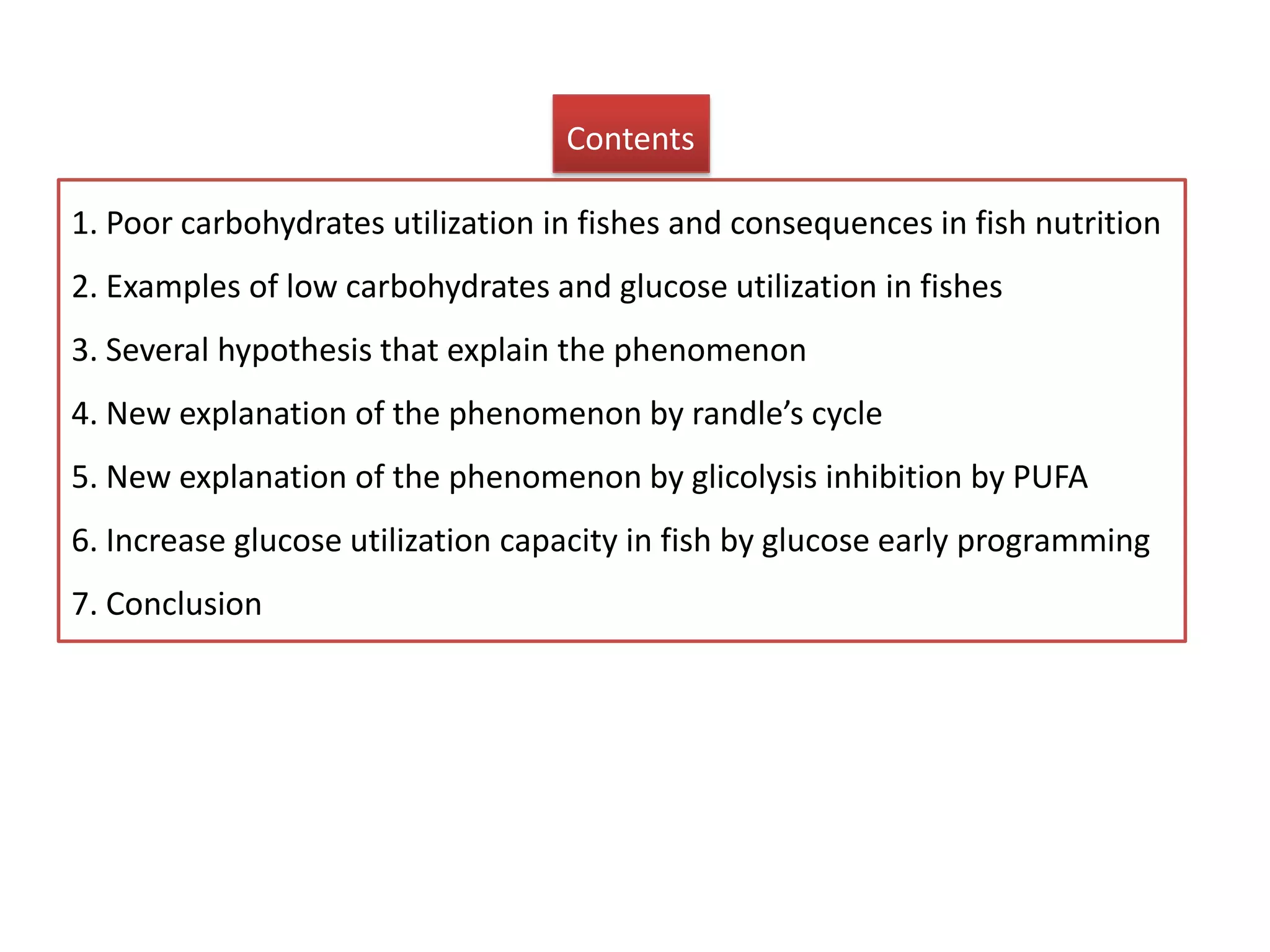 Carbohydrates and fish larval nutritional programming | PPTX | Zoos ...