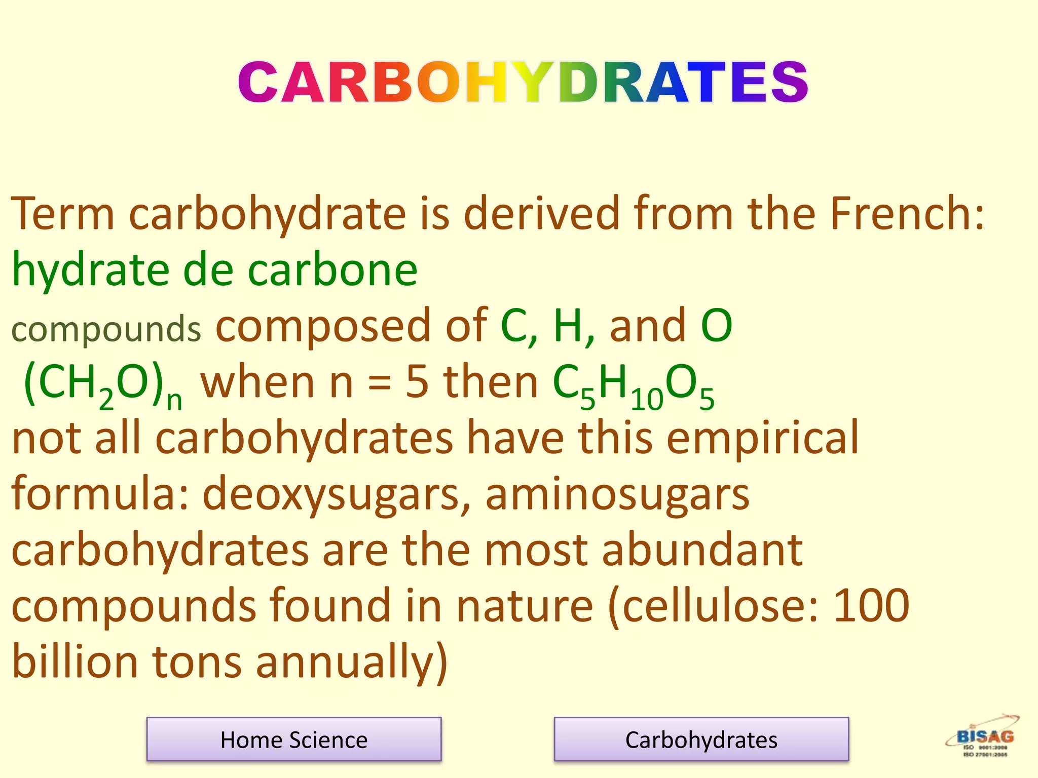 Carbohydrates | PPTX
