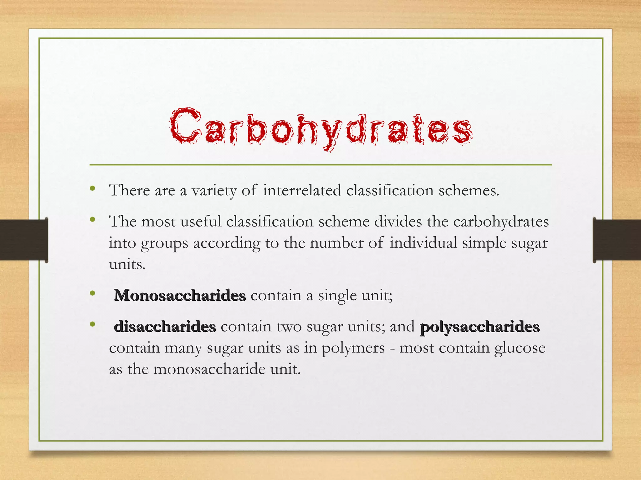 Carbohydrates classification | PPT