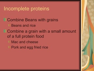 Carbohydrates, fats, and proteins | PPT