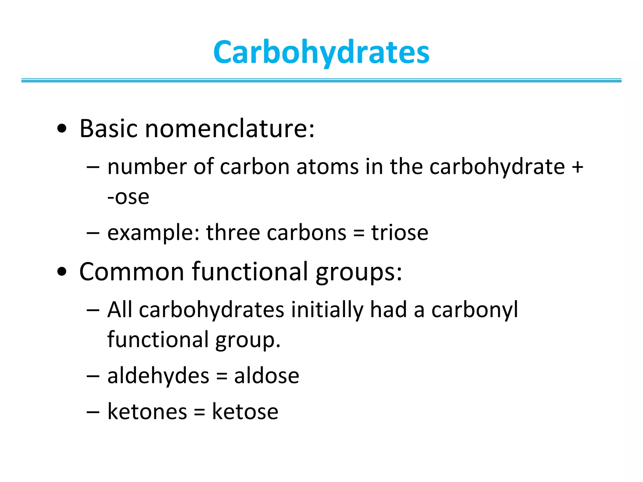 CARBOHYDRATES FOR TEACHING CHEMISTRY.ppt