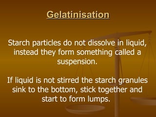 Carbohydrates; gelatinisation and modified starch | PPT