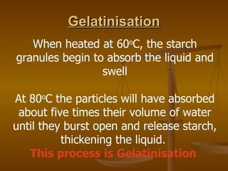 Carbohydrates; gelatinisation and modified starch | PPT