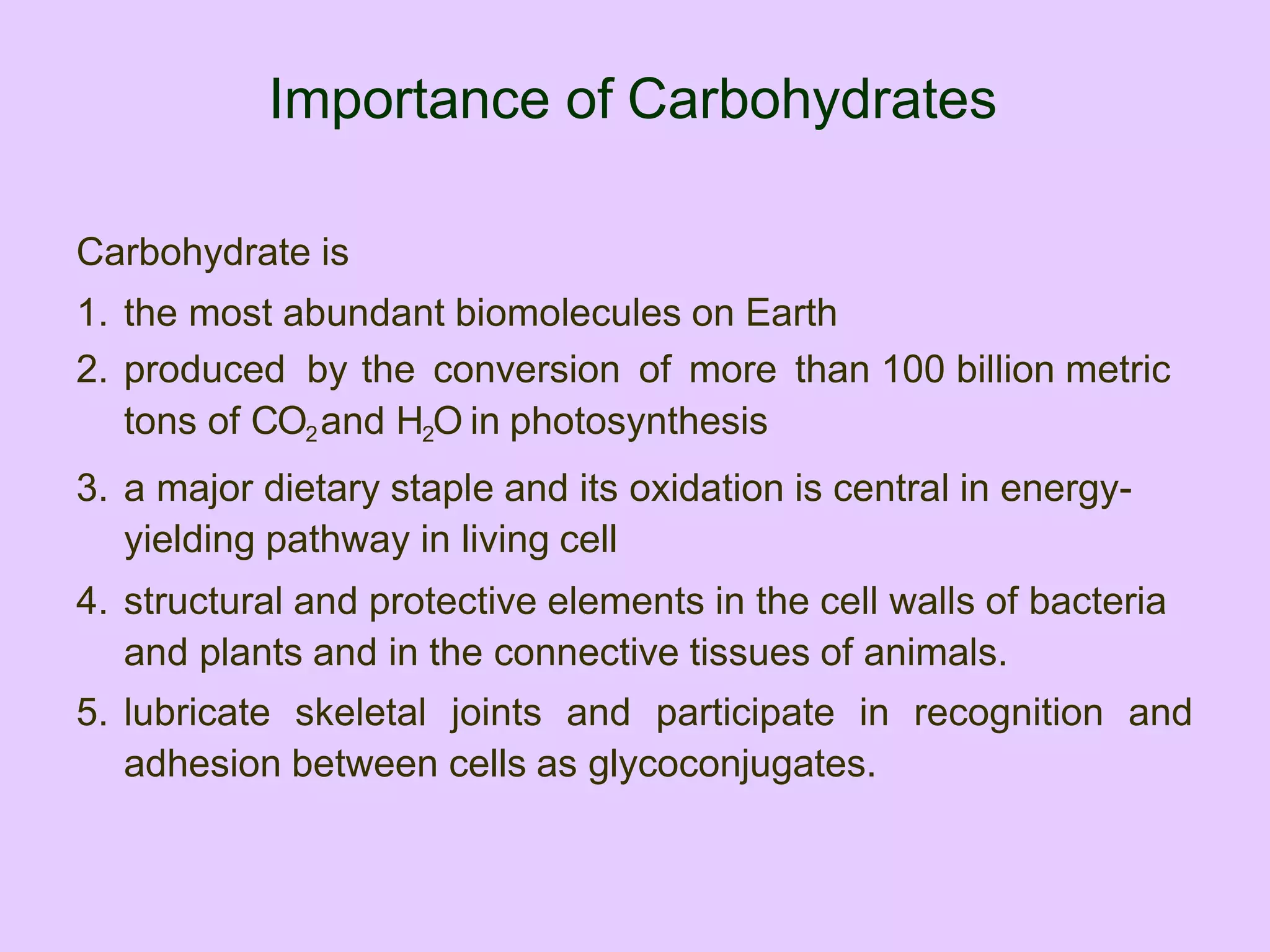 Carbohydrates introduction | PPTX | Chemistry | Science