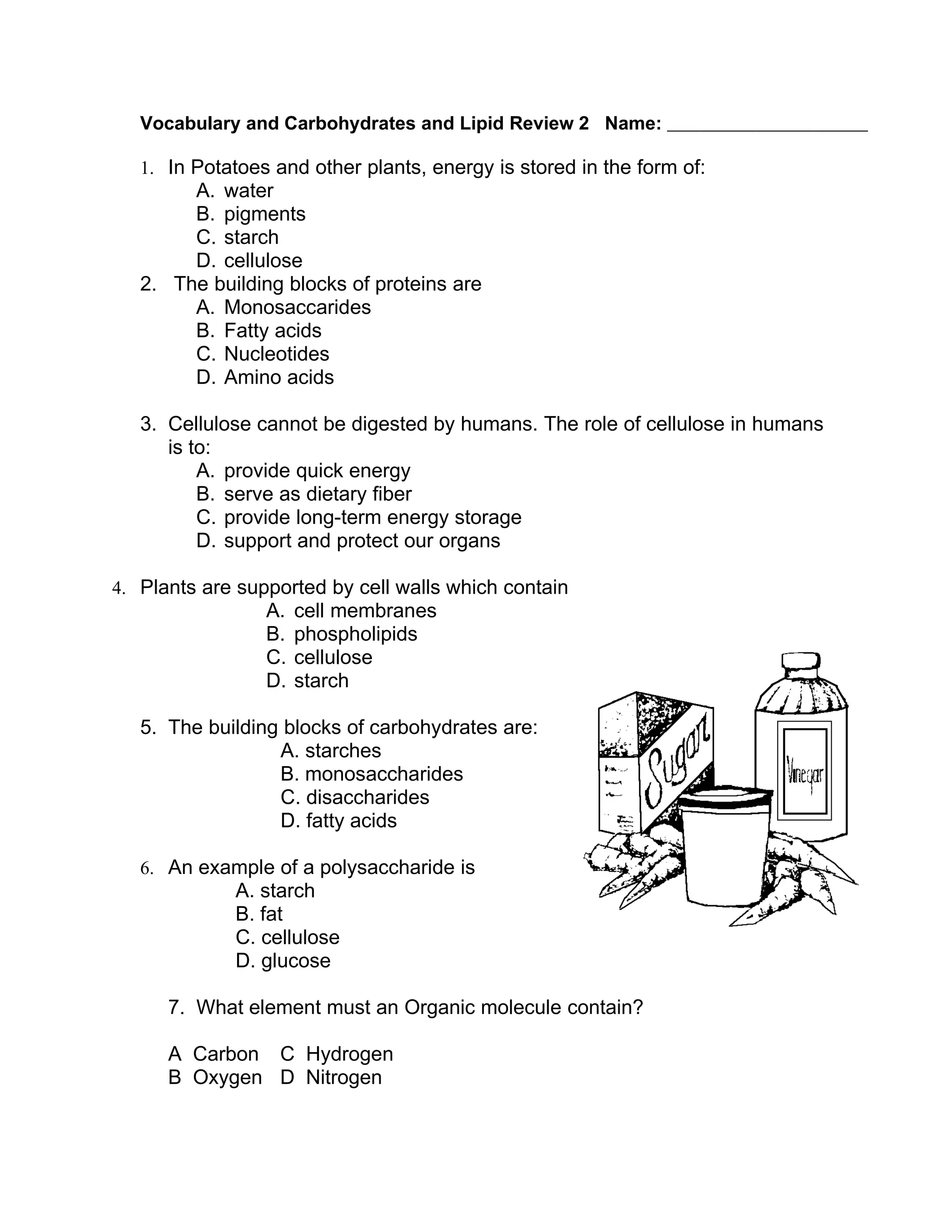 Carbohydrates lipid review 2 | PDF