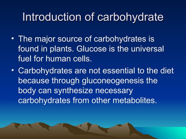 Carbohydrates Metabolism, its types, and process involved | PPT