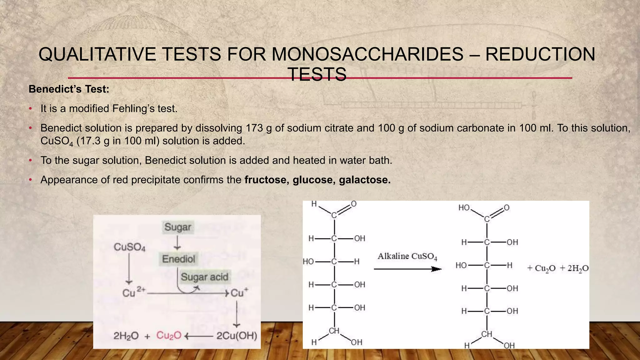 Carbohydrates - Monosaccharides and its qualitative tests - Part 1 | PPTX