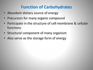 Carbohydrates - Defination, Classification | PPTX