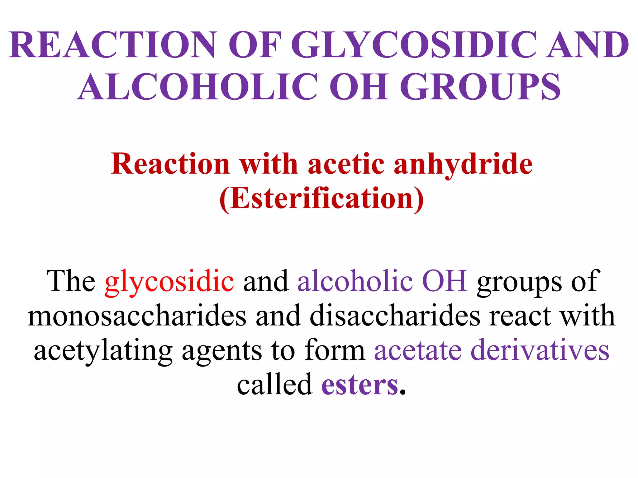 Reactions Of Carbohydrates | PPTX