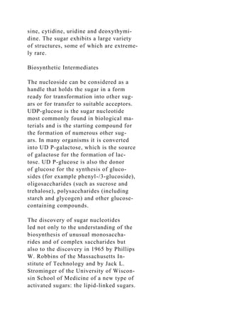 Carbohydrates Sugars and chains of sugar units are the most .docx