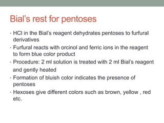 Tests for Carbohydrates | PPTX
