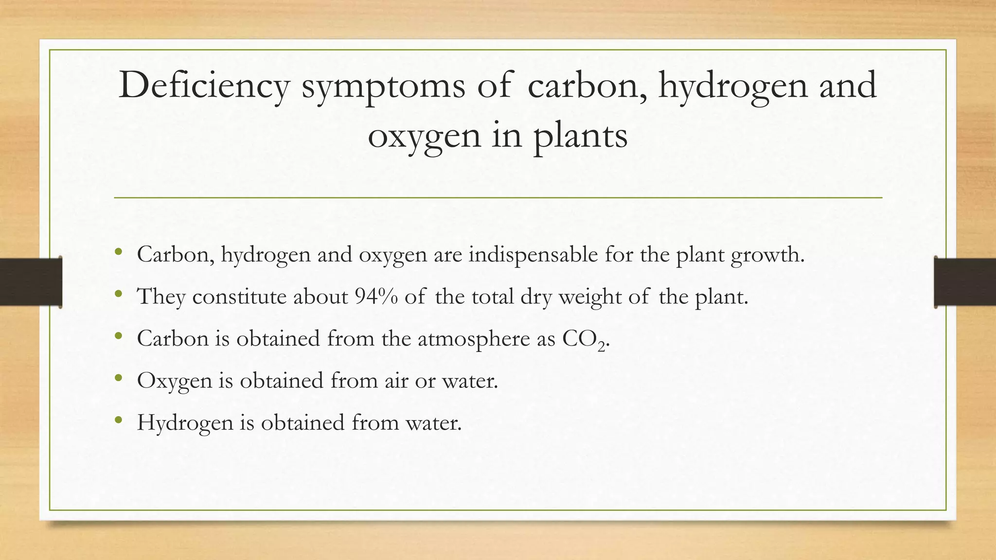 Carbon Role in Plants | PPTX