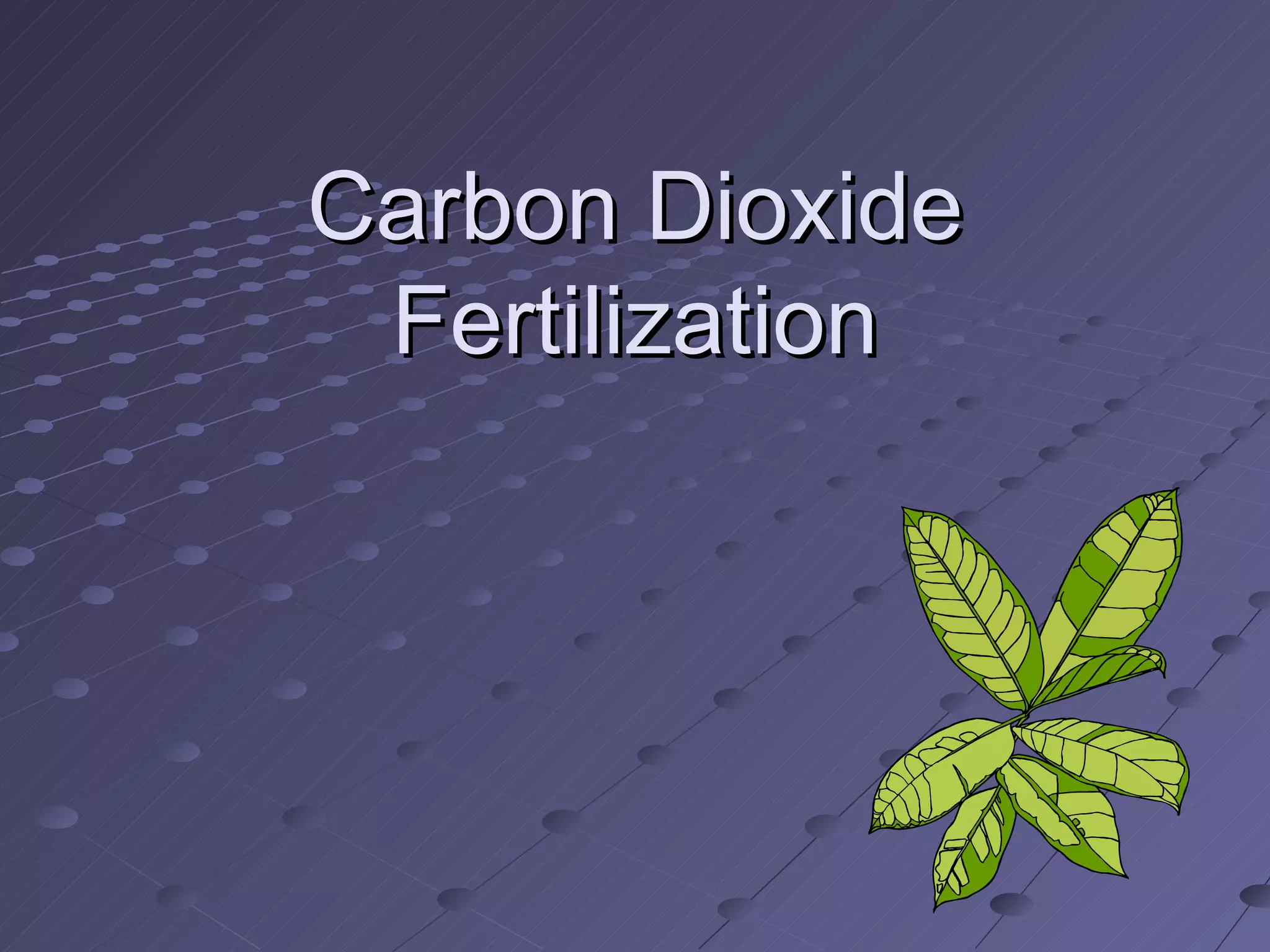 Carbon Dioxide Fertilization | PPT