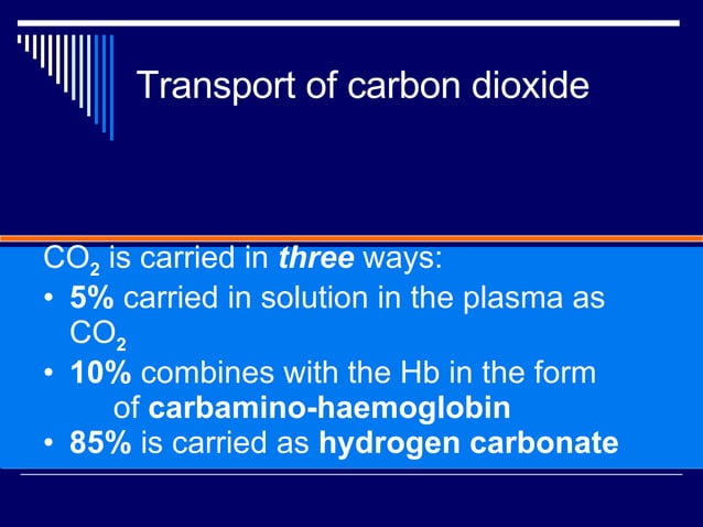 Carbon Dioxide Transport | PPT | Blood Disorders | Diseases and Conditions