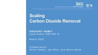 Carbon Removal at Scale: A Call to Action from the IPCC Report | PDF