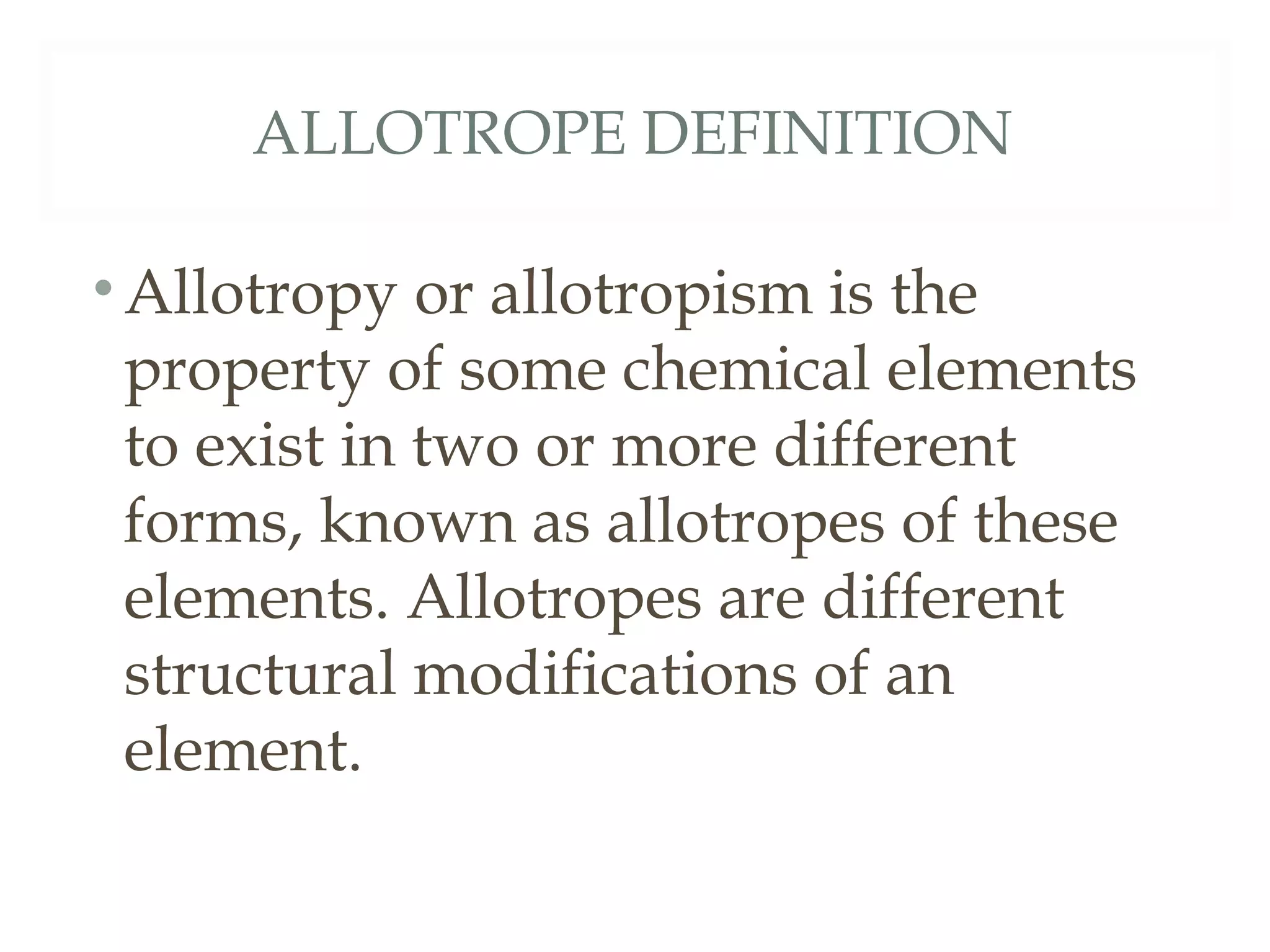 Carbon allotropes | PPT
