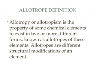 Carbon allotropes | PPT