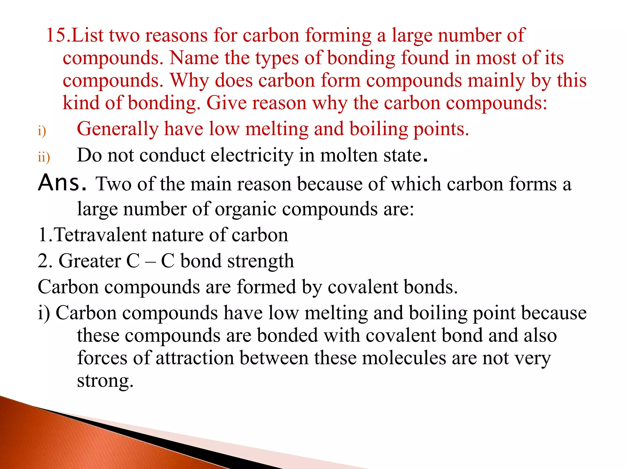 Carbon and its compounds | PPTX