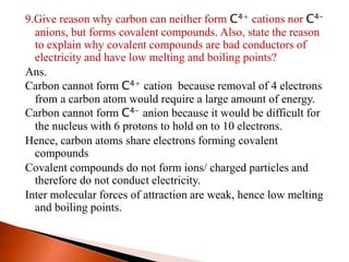 Carbon and its compounds | PPTX