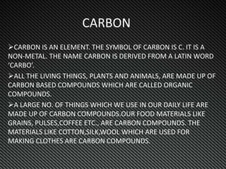 Carbon and its compounds | PPTX