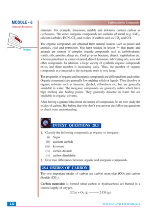 Carbon and its compounds | PDF