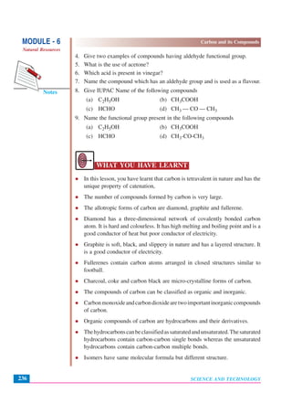 Carbon and its compounds | PDF