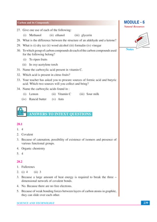Carbon and its compounds | PDF