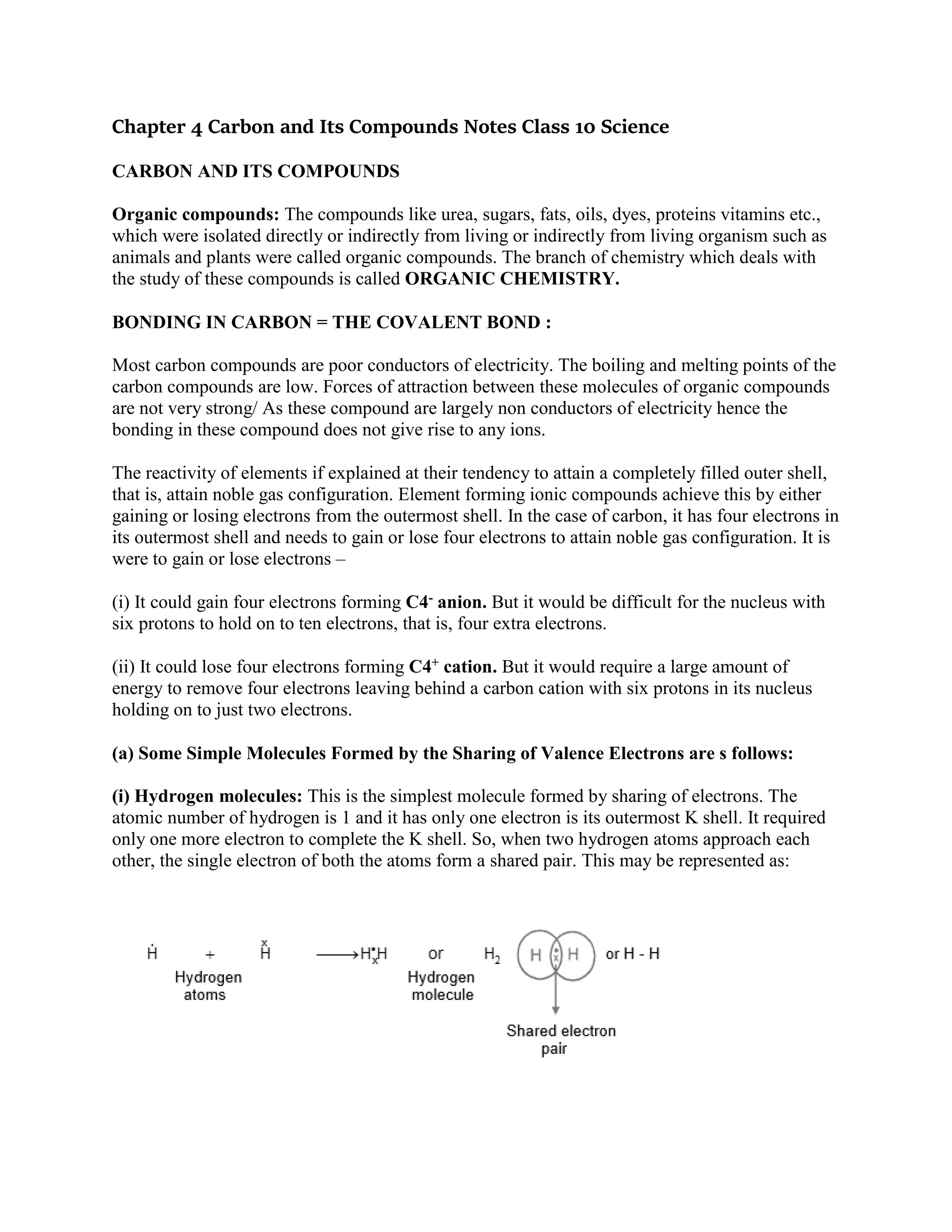 Carbon and Its Compounds .pdf.docx notes | DOCX