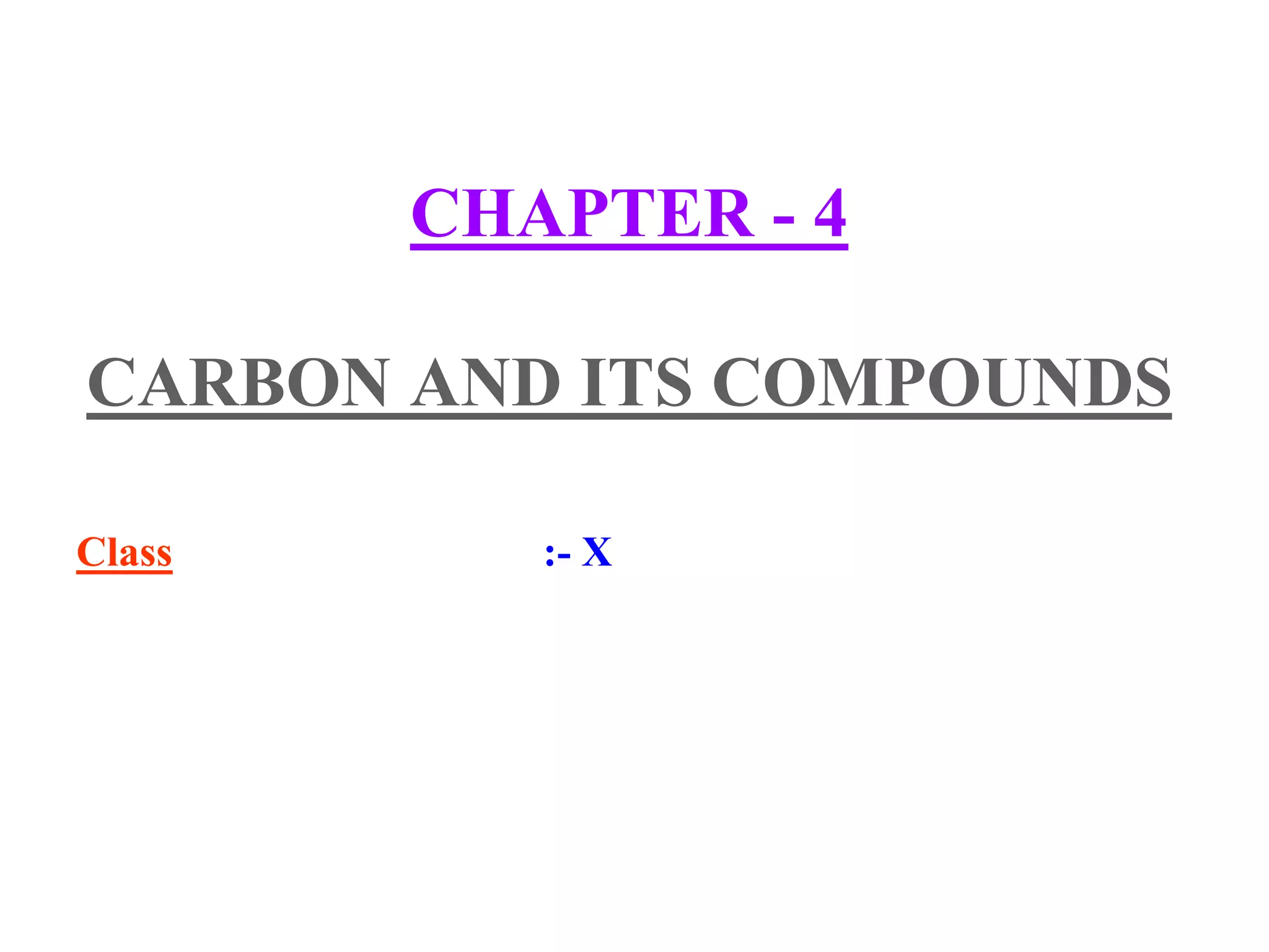 Carbon and its compounds ppt | PPTX