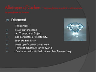 Carbon and its importance by jeswant gembali | PPTX