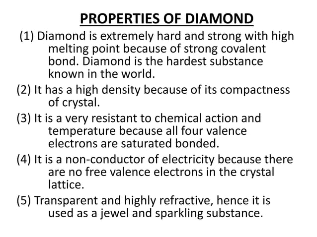 CARBON AND IT'S PROPTIES. The properties of carbon. | PPT
