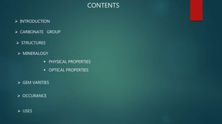 Carbonategroup of mineral | PPTX