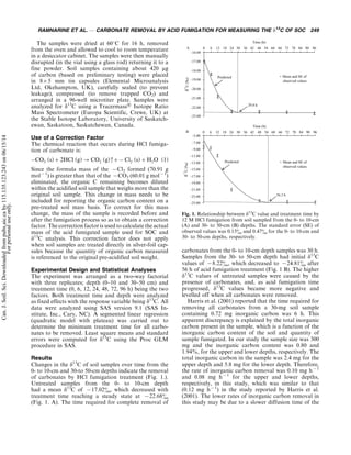 Carbonate removal by acid fumigation for measuring 13 c | PDF