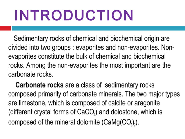 Carbonate rocks | PPT | Geology | Science