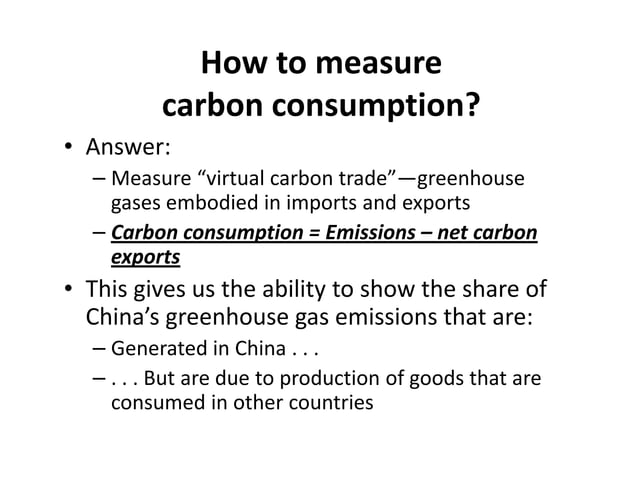 Carbon consumption: Which footprint to measure | PDF