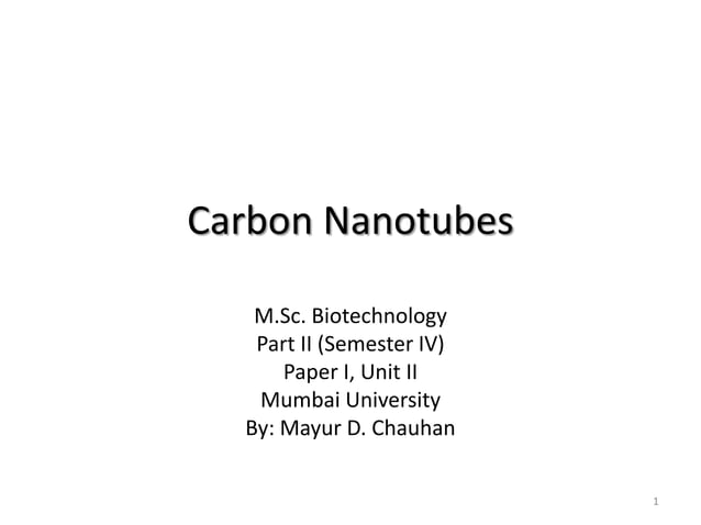 Carbon containing Nanomaterials: Fullerenes & Carbon nanotubes | PPTX ...