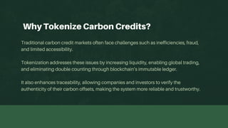 Carbon Credits Tokenization A Sustainable Revolution | PDF