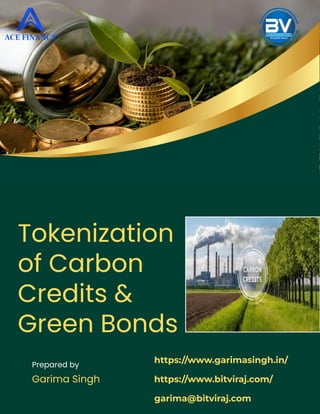carbon credits and green bonds tokenization - By Garima Singh | PDF