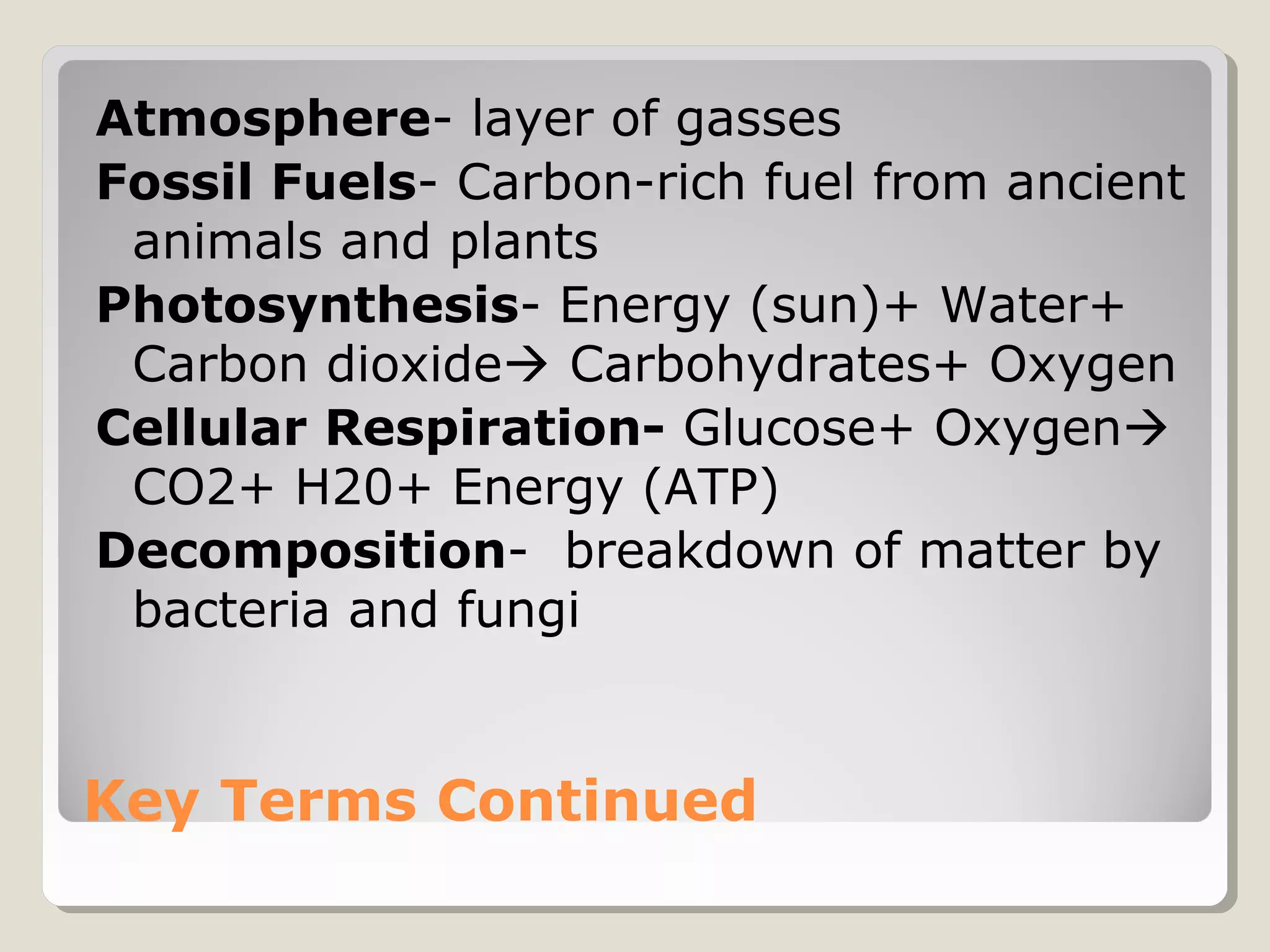 Carbon cycle | PPT