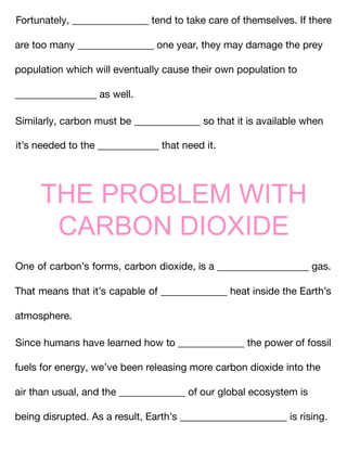 Carbon Cycle Guided Notes.pdf environmental science | PDF