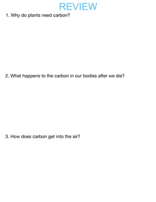 Carbon Cycle Guided Notes.pdf environmental science | PDF