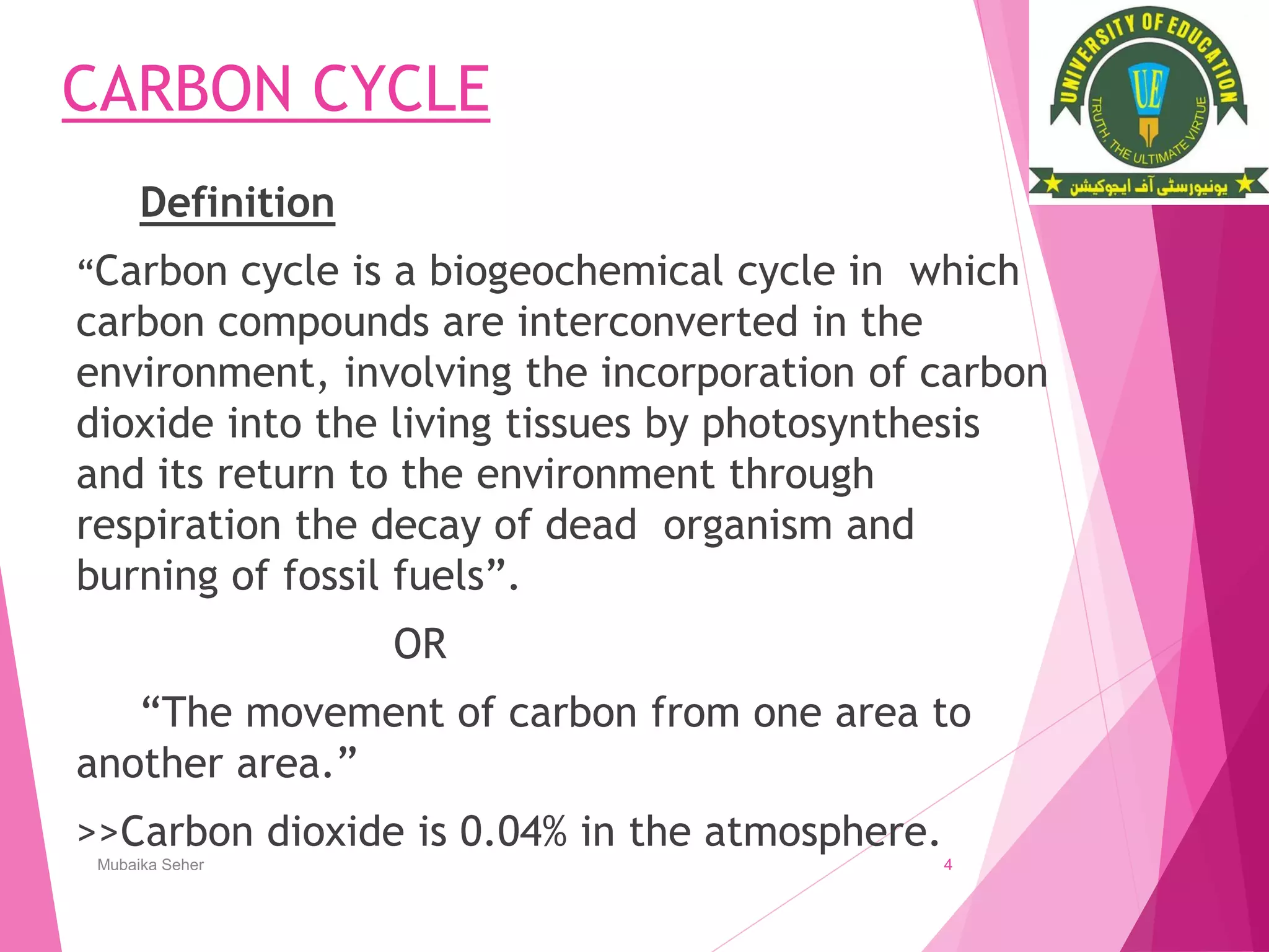 Carbon cycle notes | PDF