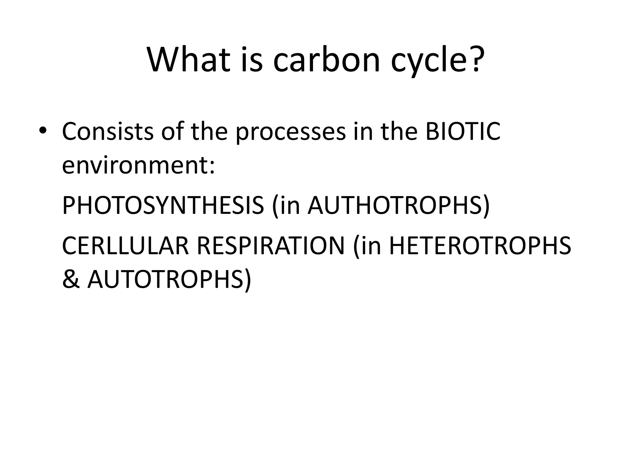 Carbon cycle ppt | PPTX