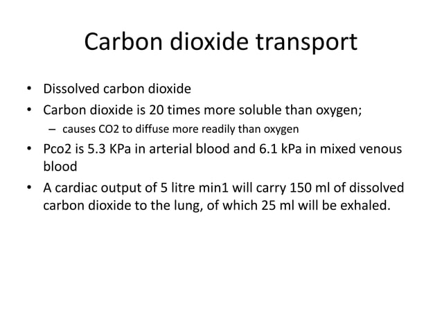 Carbon dioxide transport | PPTX | Lung and Respiratory Health ...