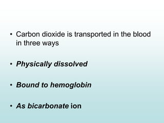 Carbondioxide transport | PPT